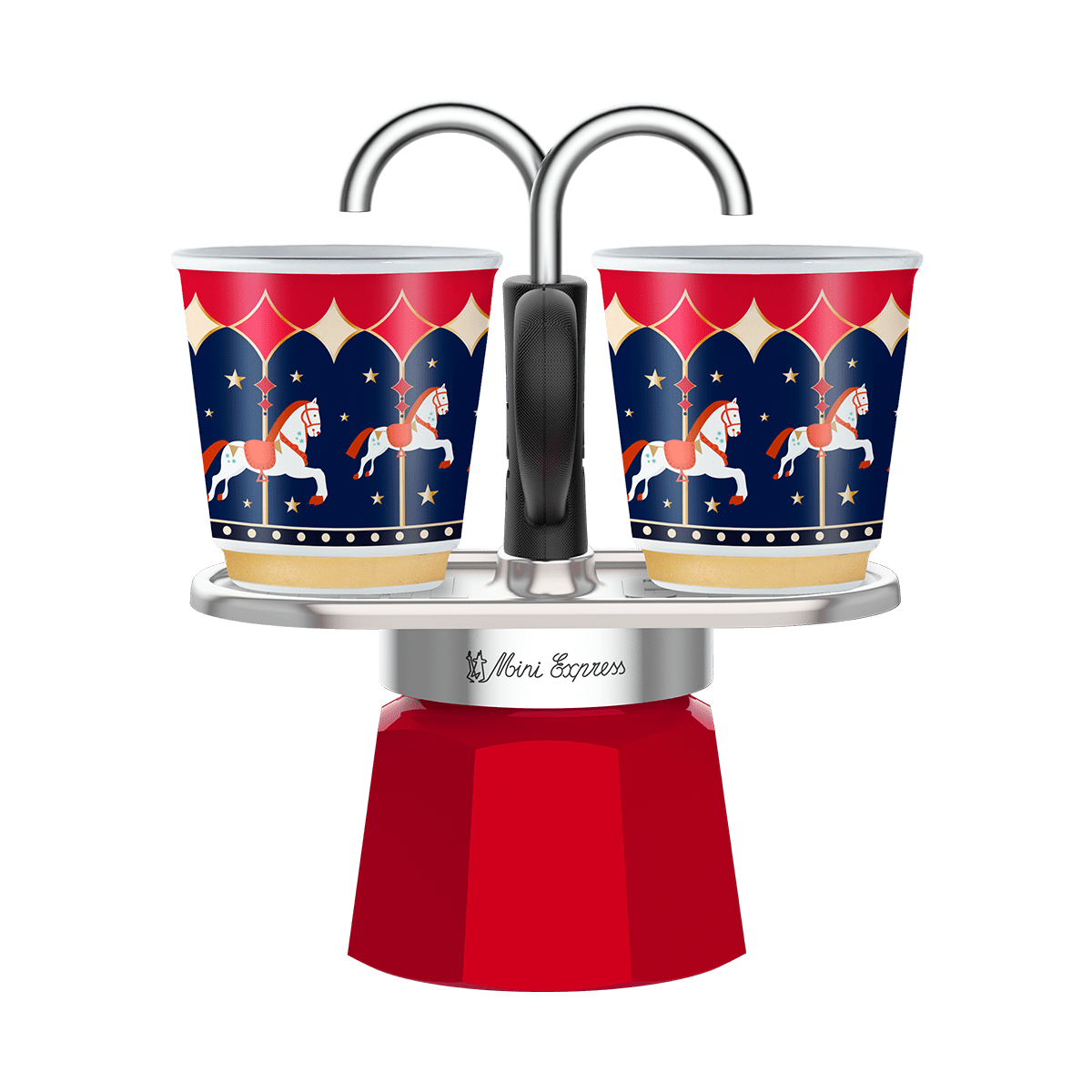 Bialetti Set Mini express moca con 2 beccucci e 2 tazzine - Gruppo 3 A.B.D.